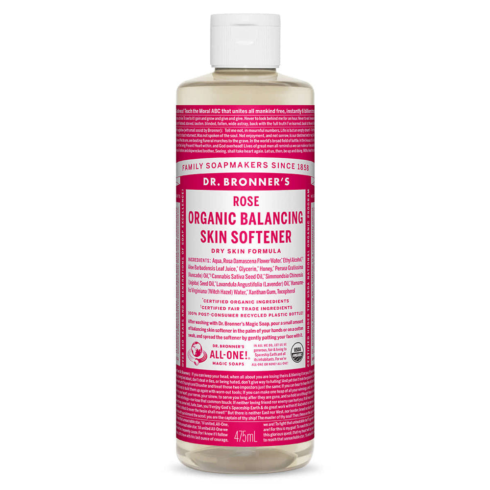Dr. Bronner's Rose Balancing Skin Softener 475ml – Keautiful