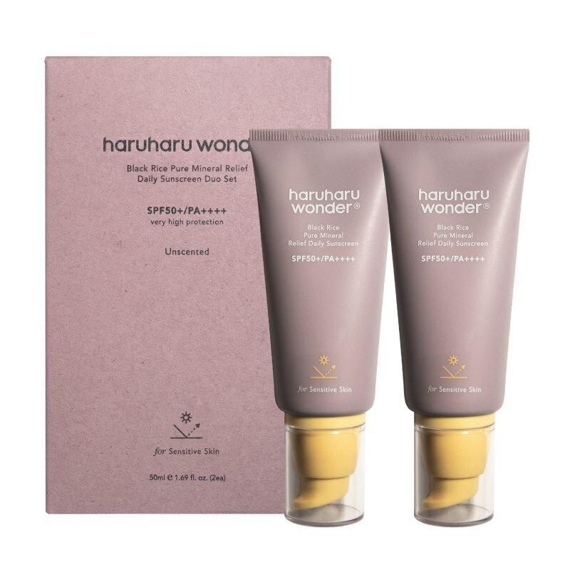 Haruharu wonder Black Rice Pure Mineral Relief Daily Sunscreen Duo ...